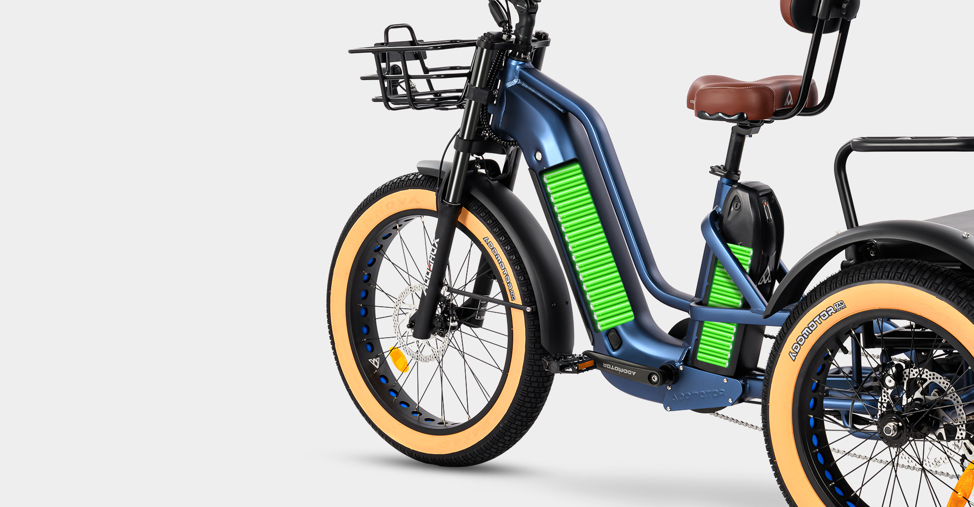 Dual-Battery Electric Trike with Passenger Seat | GREATTAN L