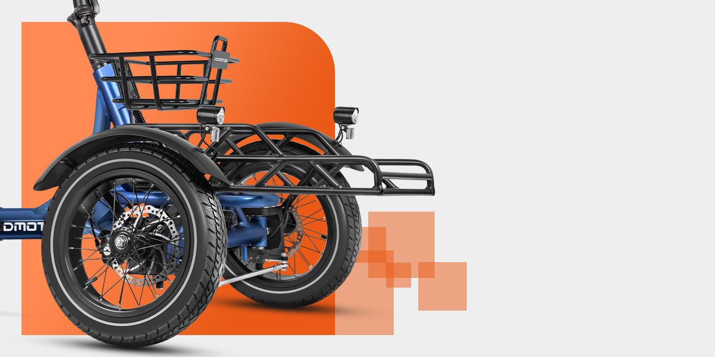 Addmotor SPYTAN M-320 Blue Reverse Trike Duel Front Wheels - eBike Shop USA