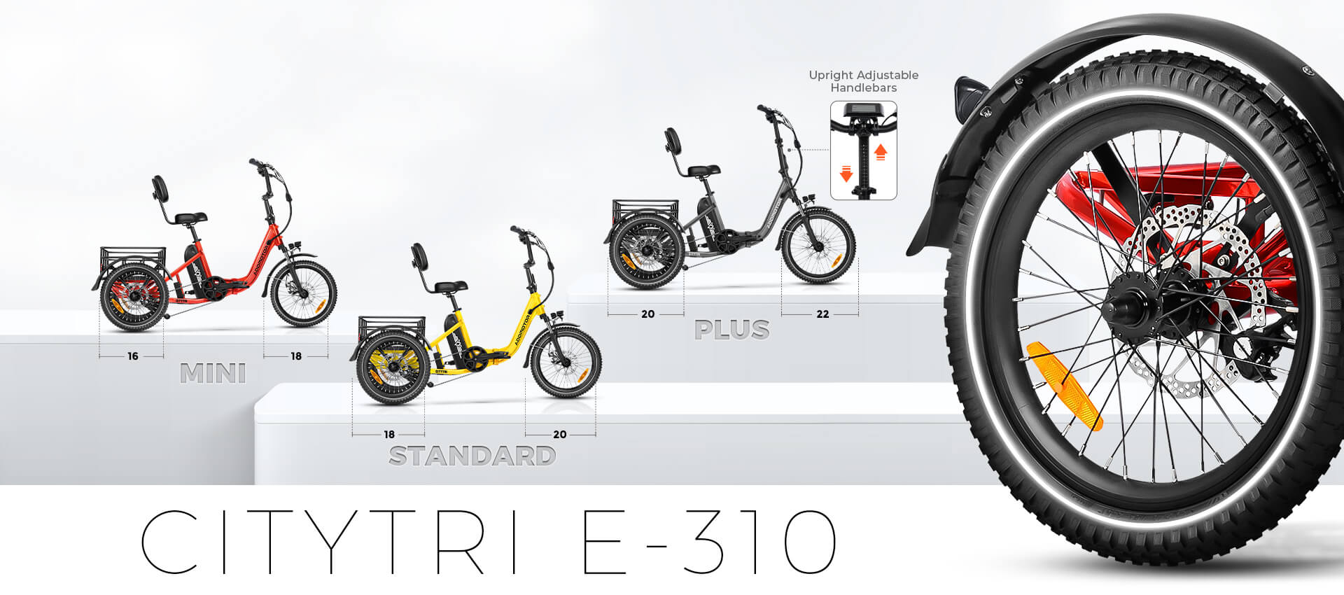 Addmotor Citytri E-310 E-trike - Foldable and Convenient for Urban Living