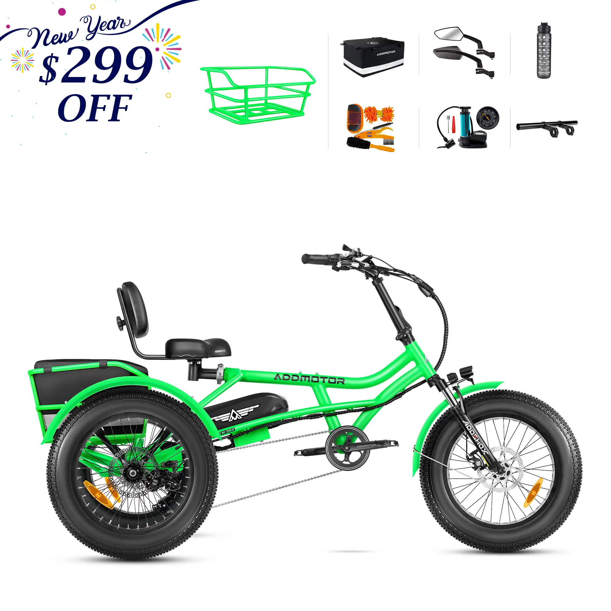 ARISETAN II M-360 Adult Semi Recumbent Electric Trike For All Terrains